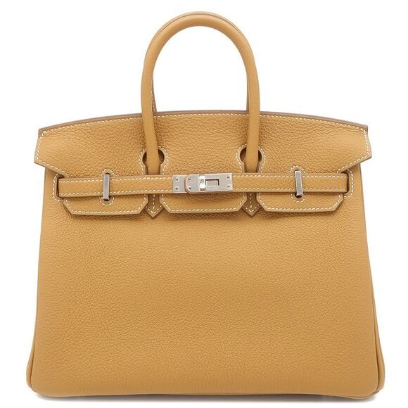 Hermes | Bags | Hermes Handbag Birkin 25 Togo Natural Sable Silver ...